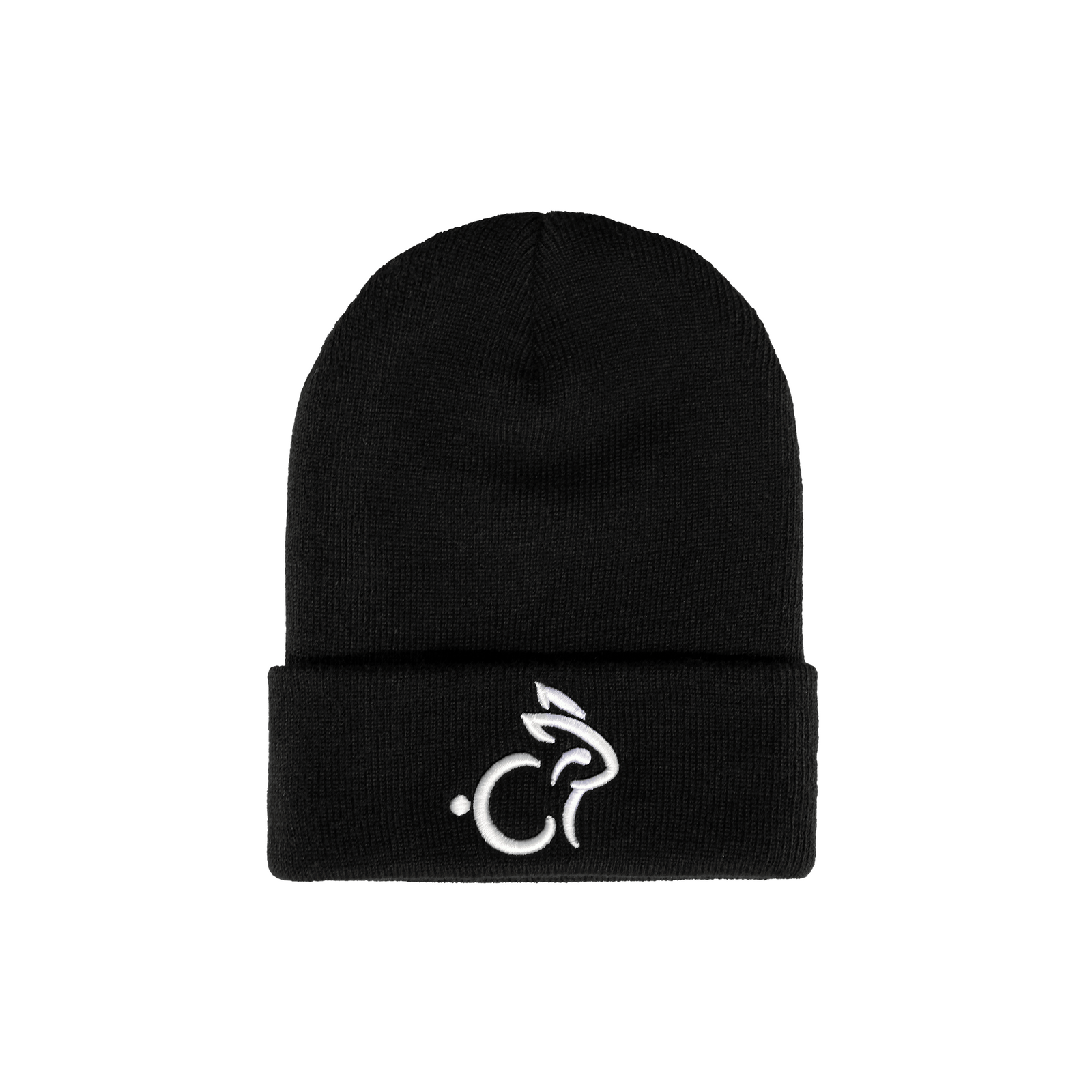 Rabbit Beanie Black - White Logo | Kouneli